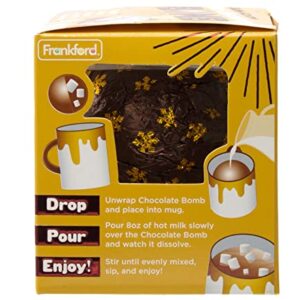 Frankford Salted Caramel Hot Chocolate BOMB, Pack of 6, Individually wrapped, Melting Milk Chocolate Ball with mini Marshmallows Inside, 1.6 ounce, Easter Basket Stuffer