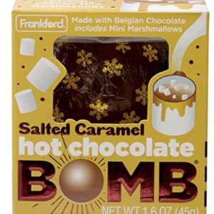 Frankford Salted Caramel Hot Chocolate BOMB, Pack of 6, Individually wrapped, Melting Milk Chocolate Ball with mini Marshmallows Inside, 1.6 ounce, Easter Basket Stuffer