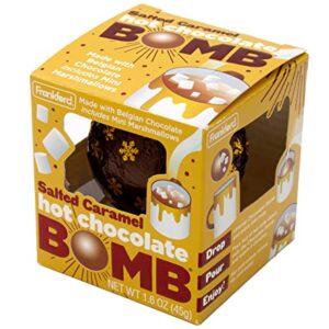 Frankford Salted Caramel Hot Chocolate BOMB, Pack of 6, Individually wrapped, Melting Milk Chocolate Ball with mini Marshmallows Inside, 1.6 ounce, Easter Basket Stuffer