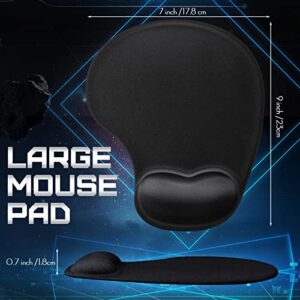 9 Pack Mouse Pad Ergonomic Mouse Pad with Gel Wrist Rest Support Memory Foam Mouse Pad Non Slip PU Base Pain Relief Mousepad for Computer Laptop Home Office Travel