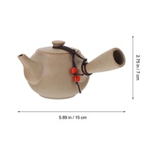 Japanese Ceramic Kyusu Teapot Set: Classic Tea Pot Kettle Side Handle Korean Porcelain Kung Fu Teapot Tea Makers Mino Ware Kyusu Teapot Tea Kettle for Home Restaurant