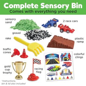 Creativity for Kids Sensory Bin: Race Track - Fine Motor Skills Toys for Kids, Pretend Play Preschool Toys for Toddlers Ages 3+