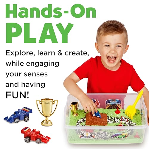 Creativity for Kids Sensory Bin: Race Track - Fine Motor Skills Toys for Kids, Pretend Play Preschool Toys for Toddlers Ages 3+