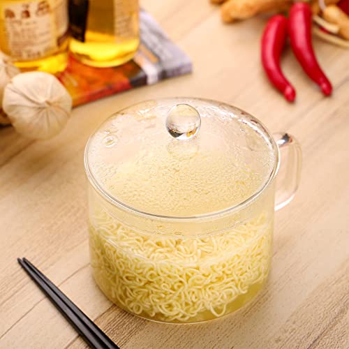 Hemoton 1pc Clear Glass Pot Practical Simmer Pot Thick Borosilicate Glass Pot Glass Saucepan with Cover& Handle for Pasta Noodle, Soup, Milk