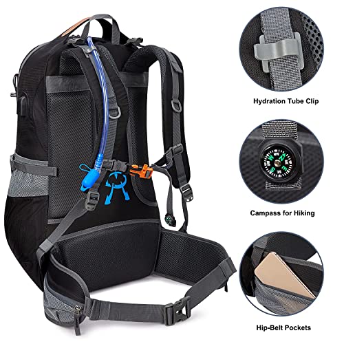 G4Free 50L Hiking Backpack 50L Hiking Backpack with 2L BPA Free Bladder