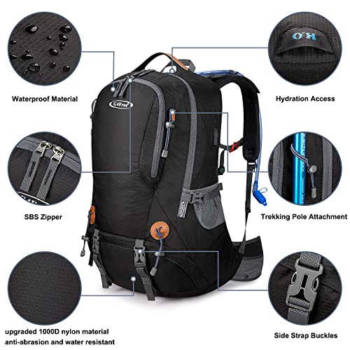 G4Free 50L Hiking Backpack 50L Hiking Backpack with 2L BPA Free Bladder