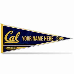 rico industries ncaa cal berkeley golden bears personalized - custom 12" x 30" soft felt pennant - ez to hang