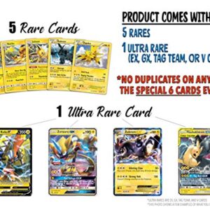 Lightning Card Collection Electric Collection - 50 Assorted Cards Plus 5 Rare Electric and 1 Electric Ultra-Rare Card with LCC Box Compatible with Pokemon Cards