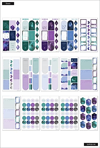 The Happy Planner Sticker Pack for Calendars, Journals and Projects –Multi-Color, Easy Peel – Scrapbook Accessories – Stargazer Theme – 30 Sheets, 567 Stickers Total