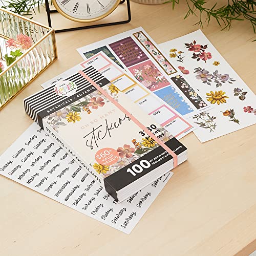 The Happy Planner Sticker Pack for Calendars, Journals and Projects –Multi-Color, Easy Peel – Scrapbook Accessories – Flowers Notes & Boxes Theme – 100 Sheets, 3130 Stickers Total