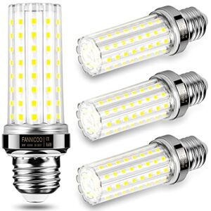 led corn light bulb 150w equivalent 2000 lumen 6500k cool daylight white 20w e26/e27 base non-dimmable ceiling fan corn lighting for home garage warehouse indoor led corn bulbs pack of 4