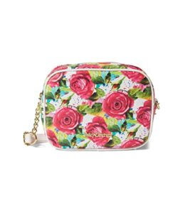 juicy couture best sellers camera crossbody malibu rose white multi/white one size