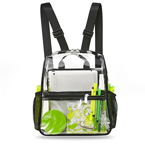 Mildbeer Mini Clear Backpack Stadium Approved 12x12x6 Clear Stadium Bag, Clear Bags for Concerts, Clear Festival Bag