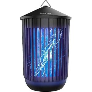 [2 in 1] bug zapper + attractant - effective 4800v mosquito killer - electric insect fly trap, waterproof indoor & outdoor - bright light bulb lamp for backyard, patio, home, plug-in