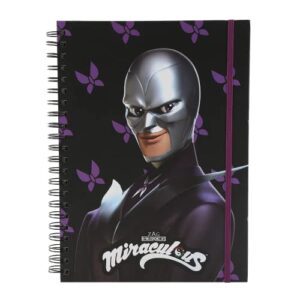 zag store - miraculous ladybug - super heroes notebook hawk moth a4