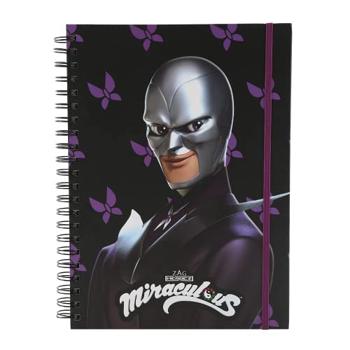 ZAG STORE - Miraculous Ladybug - Super Heroes Notebook Hawk Moth A4