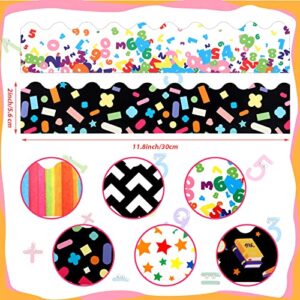 71 Feet Classroom Bulletin Board Borders Confetti Border School Decor Inspirational Quotes Bulletin Board Supplies Scalloped Bulletin Board Trim for Office School Decor, 6 Styles, 72 Packs (Cute)