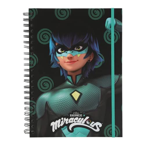 ZAG STORE - Miraculous Ladybug - Super Heroes Notebook Viperion A4