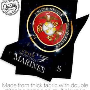 Breeze Decor Pray United Garden Flag Set Mailbox Hanger Armed Forces Marine Corps USMC Semper Fi State American Military Veteran Retire Official House Yard Gift Double-Sided, Made in USA