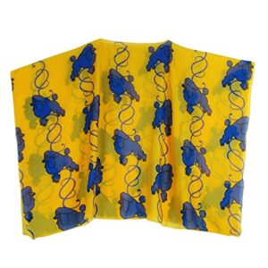 divine nine depot pretty poodle: sigma gamma rho lightweight chiffon tunic, gold, blue, one size, d9d029