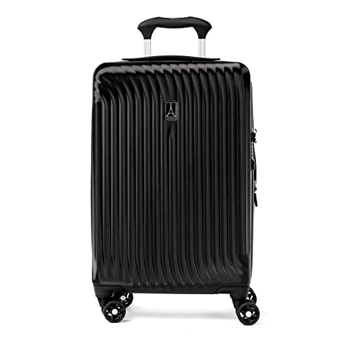 Travelpro Maxlite Air Hardside Expandable Luggage, 8 Spinner Wheels, Lightweight Hard Shell Polycarbonate, Black, Carry-On 21-Inch