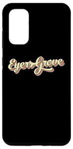 galaxy s20 eyers grove tshirt retro art baseball font vintage case