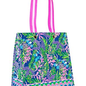 Lilly Pulitzer Market Shopper Bag, Reusable Grocery Tote, Shoulder Bag for Produce or Travel, How You Like Me Prowl