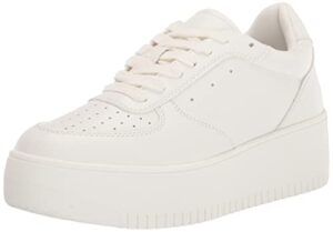 steve madden women's rocket sneaker, white, 8.5