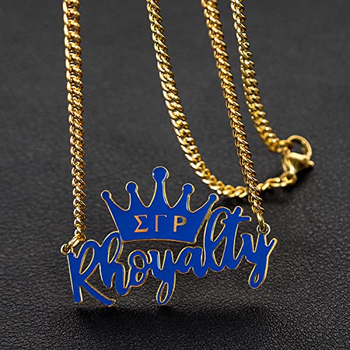 Bad Bananas BBGreek Sigma Gamma Rho Official Vendor - Rhoyalty Blue Necklace - SGRho - Sorority Paraphernalia