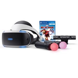 playero play-station vr marvel's iron man vr bundle: headset, camera, 2 move motion controllers, digital code for ps-4 ps-5, white