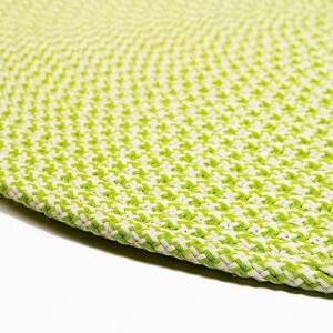 colonial mills jamestown houndstooth tweed braided rug, 4x6, lime