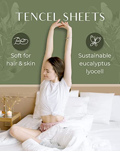 Linenwalas Eucalyptus Tencel Pillowcases Standard Size Organic Cooling Lyocell Silk Pillowcase for Hair and Skin Set 2 Soft Breathable Pillow Case with Envelope Closure (Bright Orange, 20x30 inches)