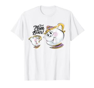 disney beauty and the beast chip mrs. potts best mom ever t-shirt