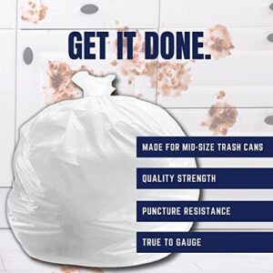 Plasticplace 13 Gallon Trash Bags 0.7 Mil │ Value Line White Garbage Can Liners │ 23.5"x28 (180 Count)