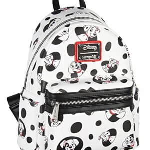 Loungefly Disney 101 Dalmatians Spots and Pups Lucky Penny Patch Allover Print Mini Backpack