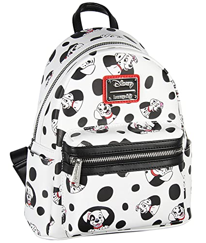 Loungefly Disney 101 Dalmatians Spots and Pups Lucky Penny Patch Allover Print Mini Backpack