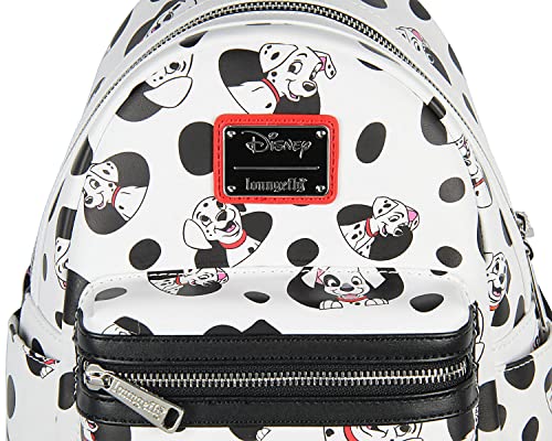 Loungefly Disney 101 Dalmatians Spots and Pups Lucky Penny Patch Allover Print Mini Backpack