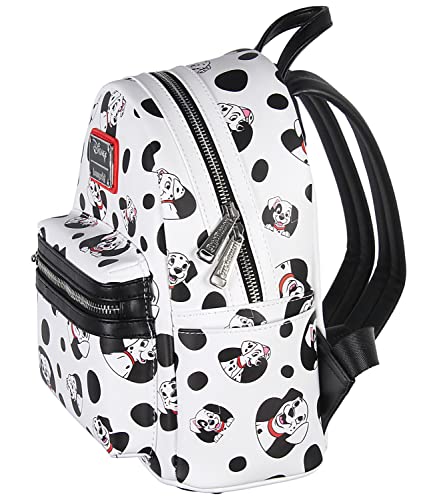 Loungefly Disney 101 Dalmatians Spots and Pups Lucky Penny Patch Allover Print Mini Backpack