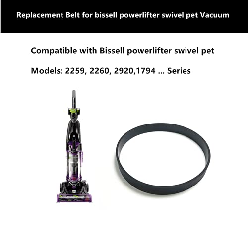 CPAI Replacement Belt for Bissell Powerlifter Swivel pet Vacuum Cleaner,Compatible with Models 2260,2259,2920,1794 Part #2031093 (2 Belt)