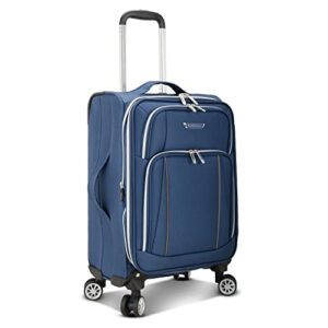 Traveler's Choice Lares Softside Expandable Luggage with Spinner Wheels, Navy, Carry-On 22-Inch