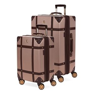 swissgear 7739 hardside luggage trunk with spinner wheels, blush, 2-piece set (19/26)