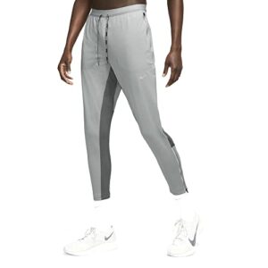 nike men's phenom elite knit running pants (light smoke grey/smoke grey, large)