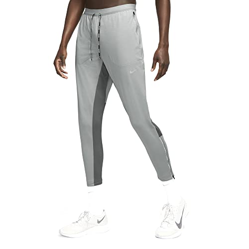 Nike Men's Phenom Elite Knit Running Pants (Light Smoke Grey/Smoke Grey, Large)