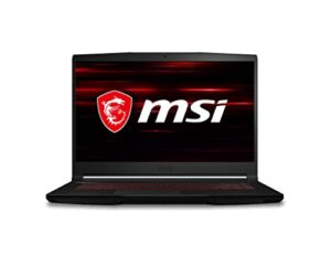 2022 msi gf63 thin 15.6 inch fhd display gaming laptop - intel i5-10300h 4 cores nvidia gtx 1650 max-q 4gb 16gb ram ddr4 1tb m.2 ssd wifi 6 type-c rj-45 windows 11 pro w/ 32gb usb drive, black