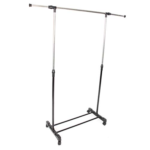 Kcelarec Standard Rod Clothing Garment Rack, Rolling Clothes Organizer on Wheels for Hanging Clothes