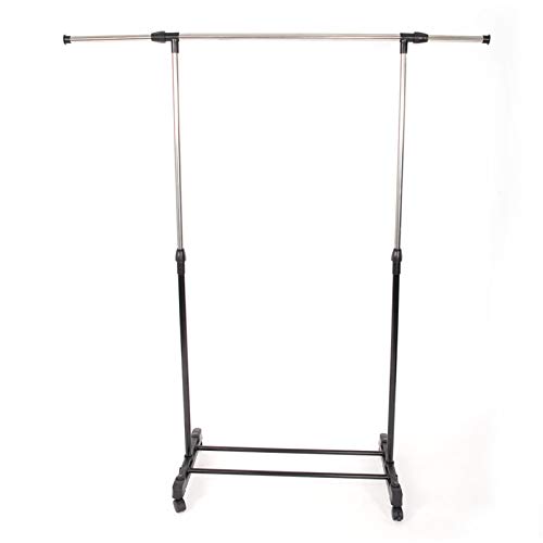 Kcelarec Standard Rod Clothing Garment Rack, Rolling Clothes Organizer on Wheels for Hanging Clothes