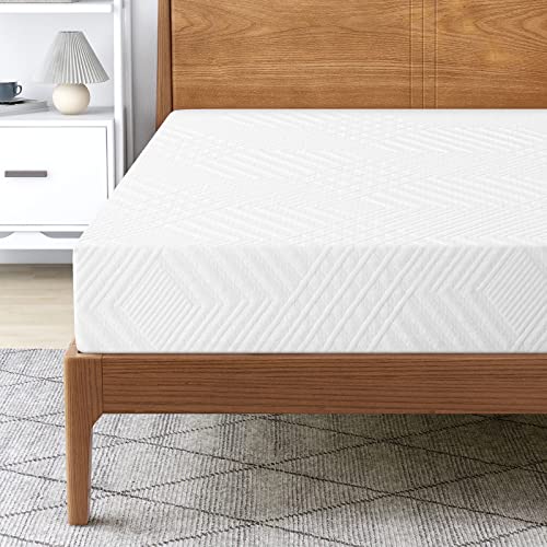 LIFERECORD 8 inch Queen Mattress in a Box, Gel Memory Foam Mattresses Made in USA for Queen Bed, Medium Firm, White