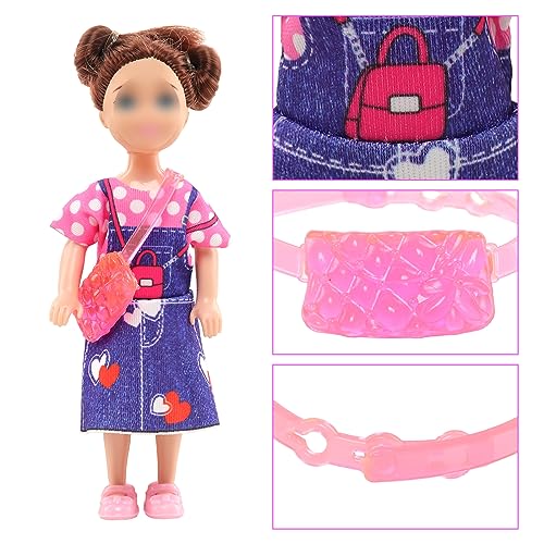 ENOCHT 5.3 Inch Doll Clothes and Accessories 5 Chelsea Doll Outfits 5 Dresses with 3 Shoes 12 Accessories for 5.3 Inch Dolls