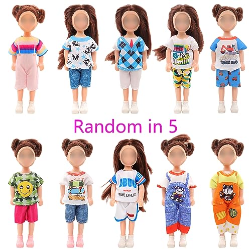 ENOCHT 5.3 Inch Doll Clothes and Accessories 5 Chelsea Doll Outfits 5 Dresses with 3 Shoes 12 Accessories for 5.3 Inch Dolls