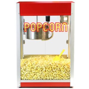 paragon venue-pop commercial popcorn machine, 8 oz, red and yellow